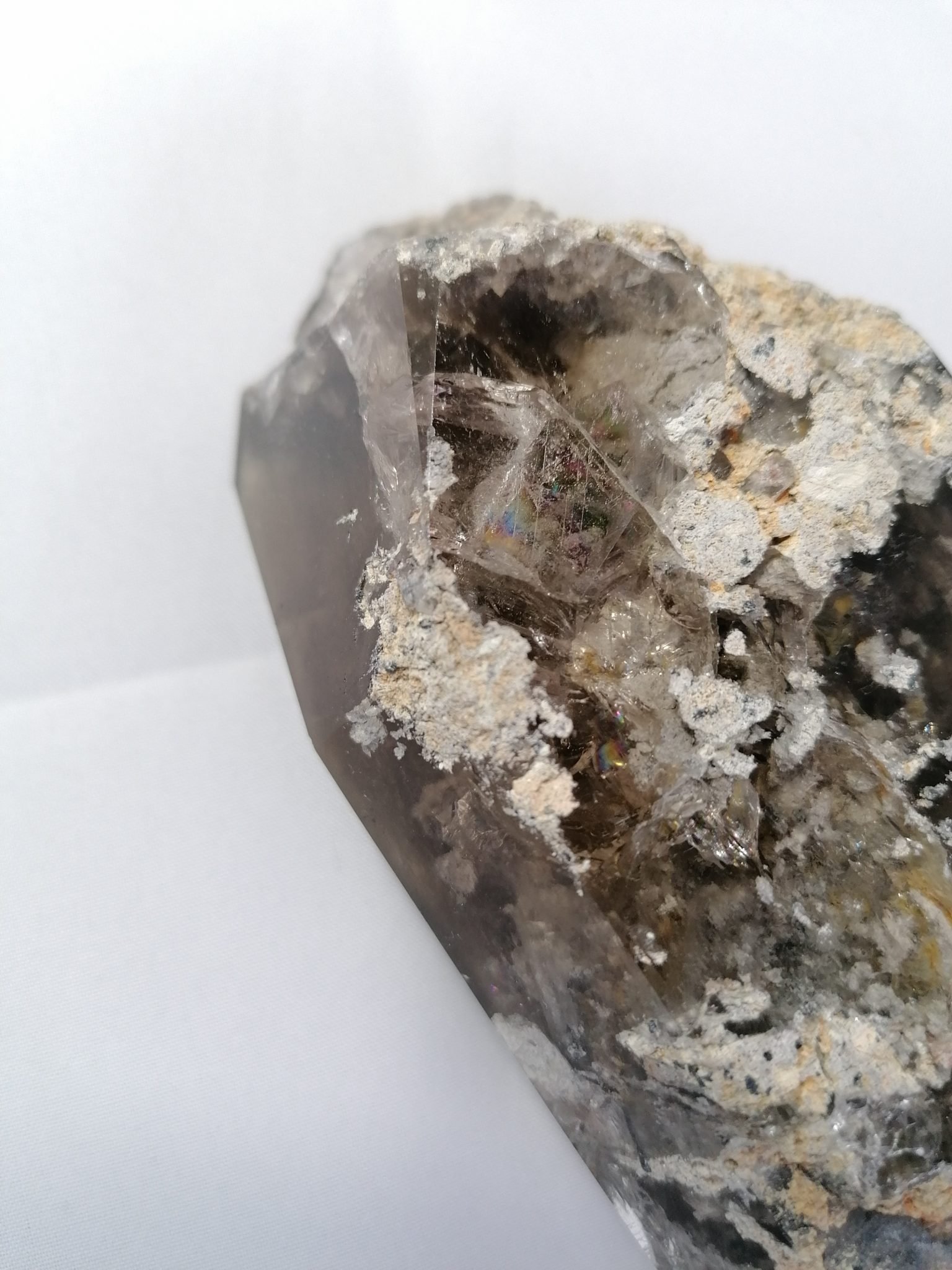 Smokey Quartz Chunk - Rainbow Flash #17 - Mama Roots